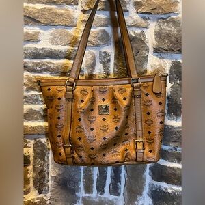 MCM | Bags | Mcm Tote Signature Logo Shoulder Bag | Poshmark